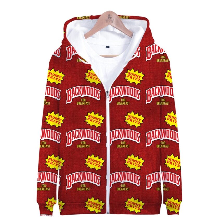Backwoods 3D Printed Kids Hoodies Zip Up Sweatshirt Cartoon Jacket Coat ...